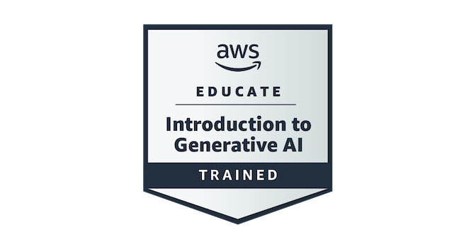 AWS Educate Introduction to Generative AI - Training Badge - Credly