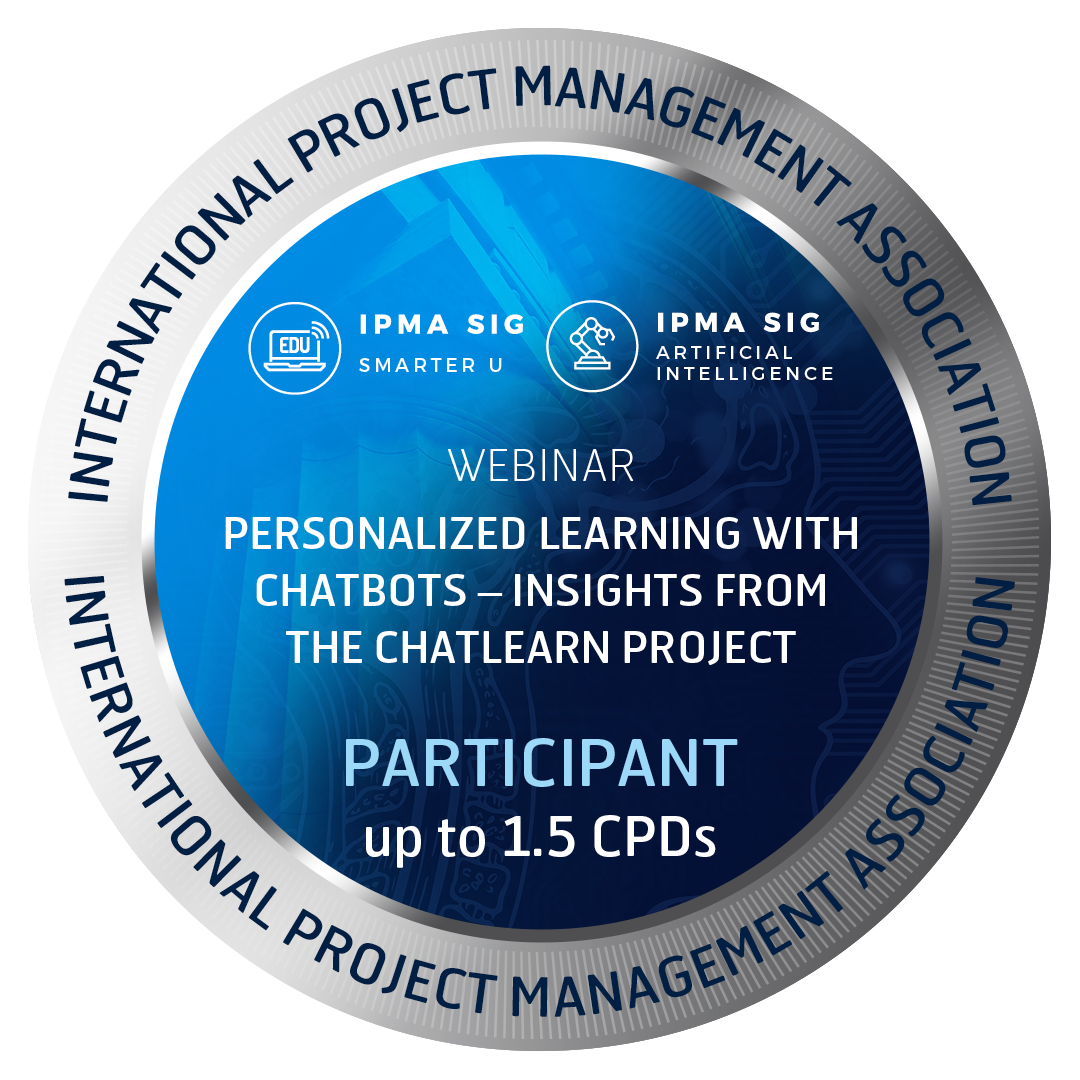 SIG AI and Smarter U webinar - Personalized project management learning ...