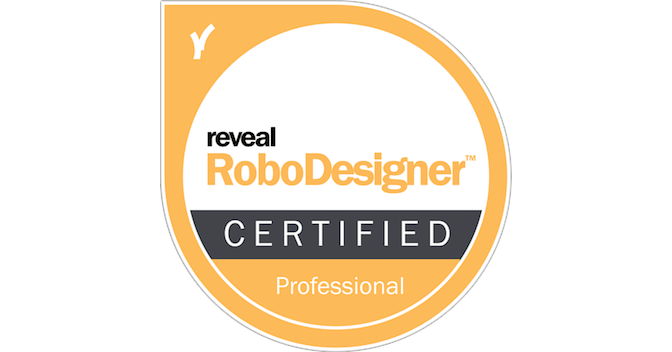Reveal RoboDesigner™ Certified Professional - Credly