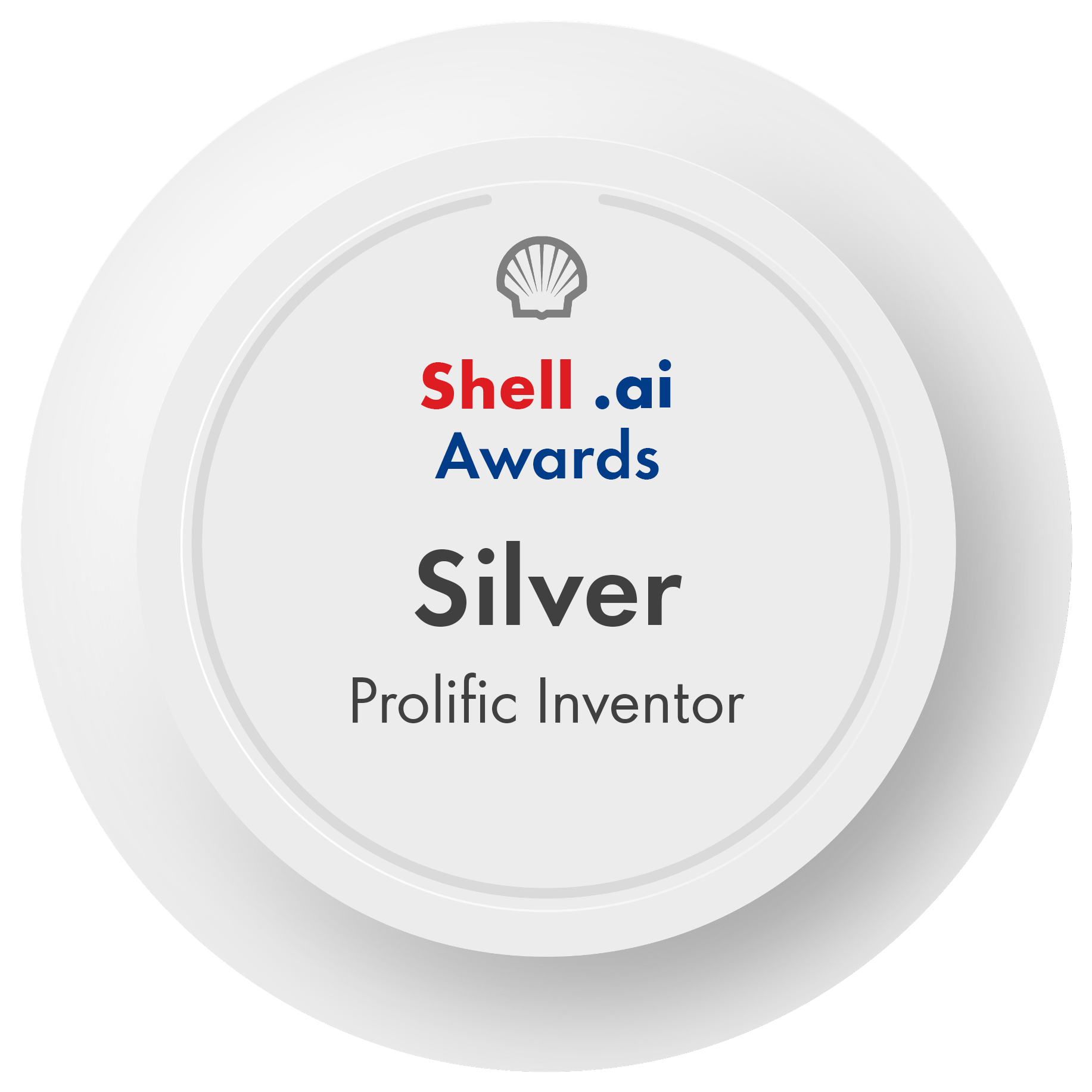 Shell.ai Awards|Prolific Inventor |Silver - Credly