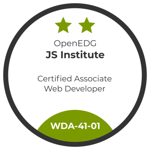 [WDA-41-01] WDA™ – Certified Associate Web Developer - Credly