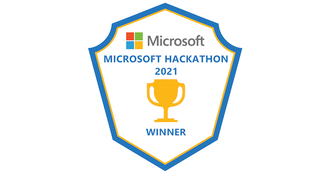 Microsoft Hackathon 2021 - Winner - Credly
