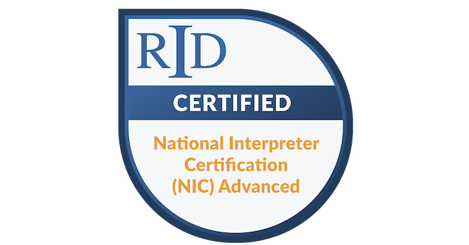 National Interpreter Certification- Advanced (NIC Advanced) - Credly
