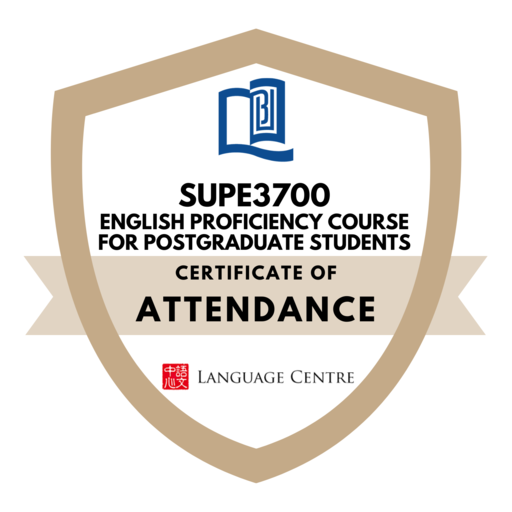 SUPE3700 English Proficiency Course for Postgraduate Students ...