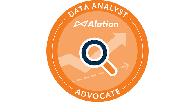 Alation Data Analyst Advocate - Credly