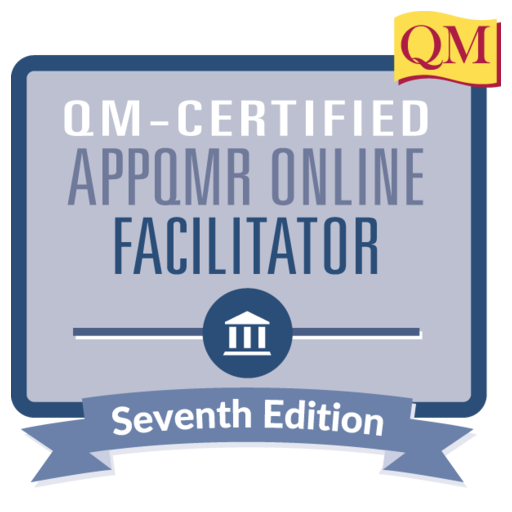 QM-Certified Applying the QM Rubric Online Facilitator - Credly