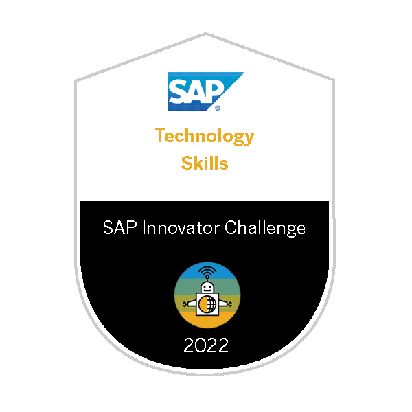 Technology Skills 2022 - SAP Innovator Challenge - Credly