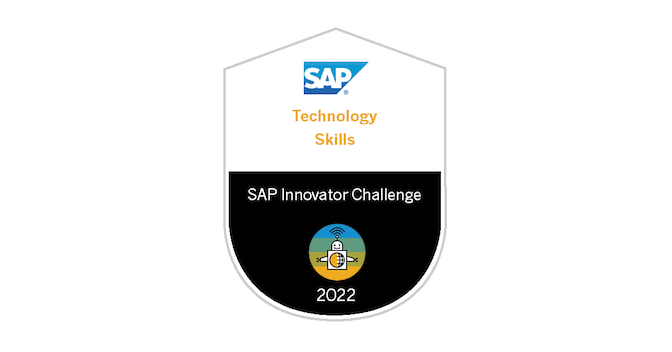 Technology Skills 2022 - SAP Innovator Challenge - Credly