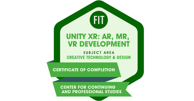 Unity XR: AR, MR, VR Development - Credly