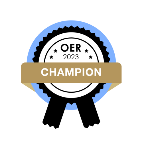 OER 2023 Champion Badge - Credly