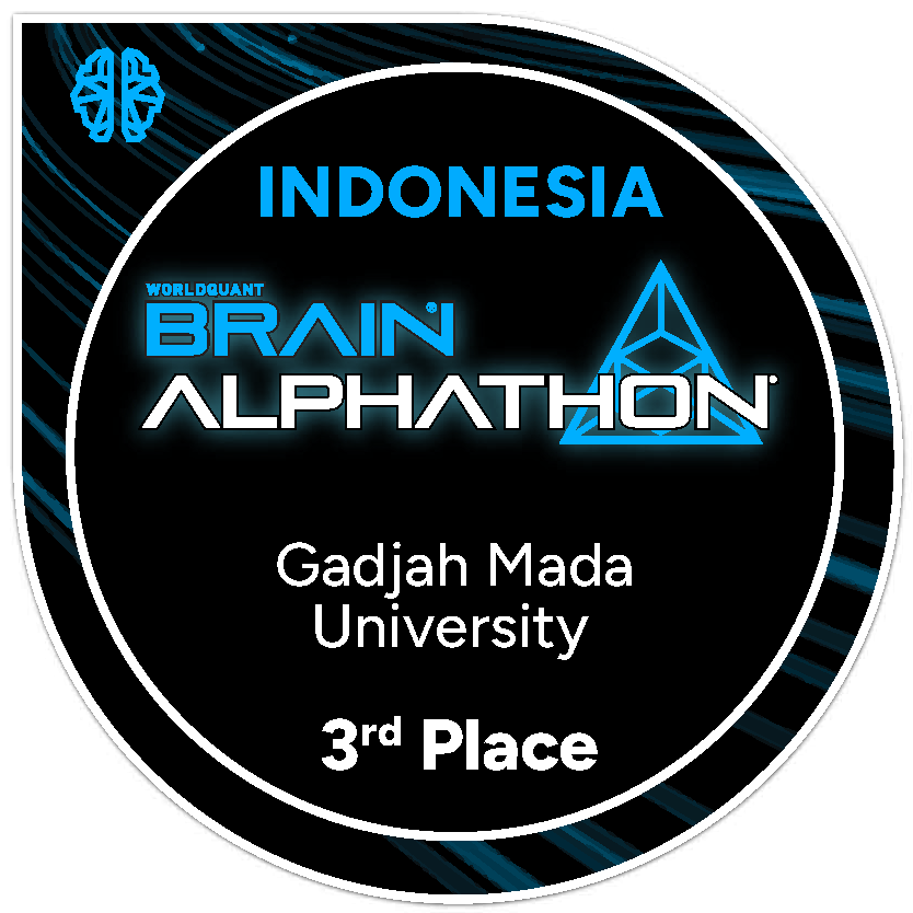 [Indonesia] 2023 WorldQuant BRAIN Alphathon UGM 3rd Place - Credly