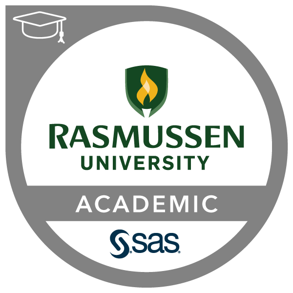 SAS - Rasmussen University Academic Specialization in Data Science - Credly