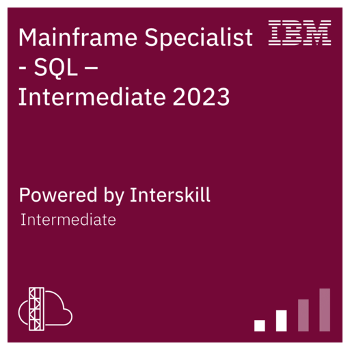 Interskill Mainframe Specialist Sql Intermediate 2023 Credly