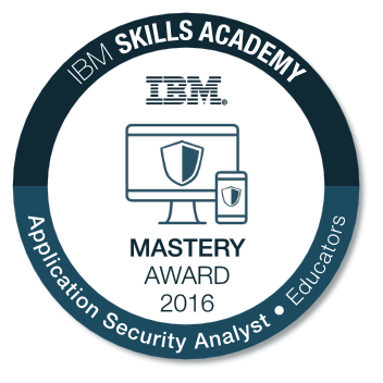 Application Security Analyst - Mastery Award for Educators 2016 - Credly