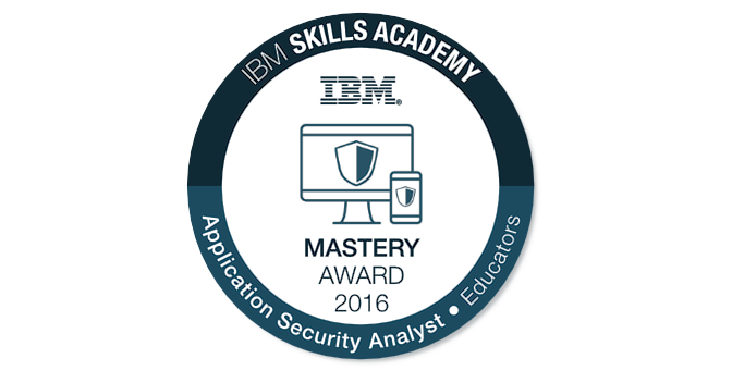 Application Security Analyst - Mastery Award for Educators 2016 - Credly