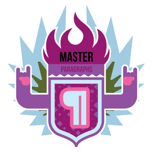 Paragraphs Mastery Level Badge - Credly