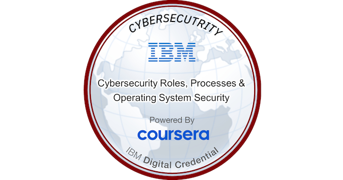 Cybersecurity Roles, Processes & Operating System Security - Credly
