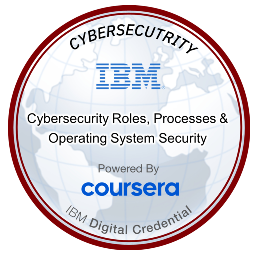 Cybersecurity Roles, Processes & Operating System Security - Credly