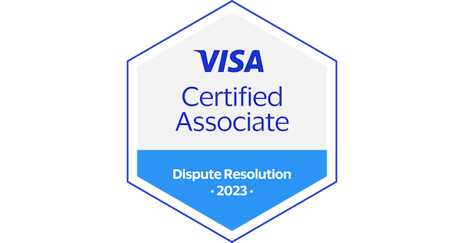 Visa Dispute Resolution Certified Associate 2023 - Credly
