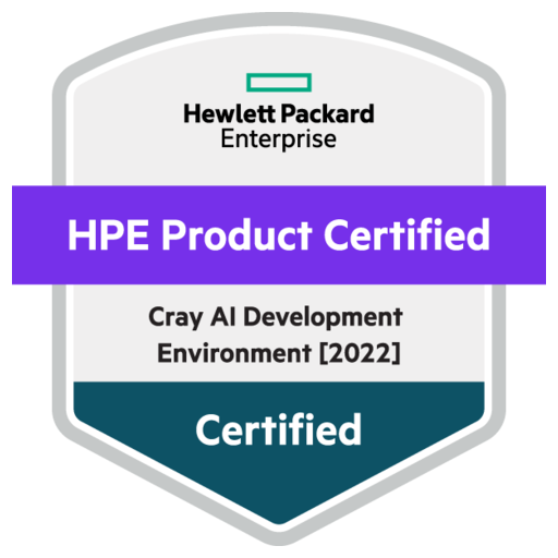 HPE Product Certified - Cray AI Development Environment [2022] - Credly