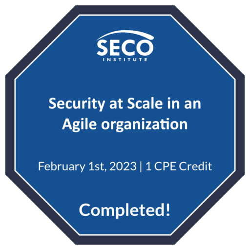 Security at scale in an Agile organization - Credly