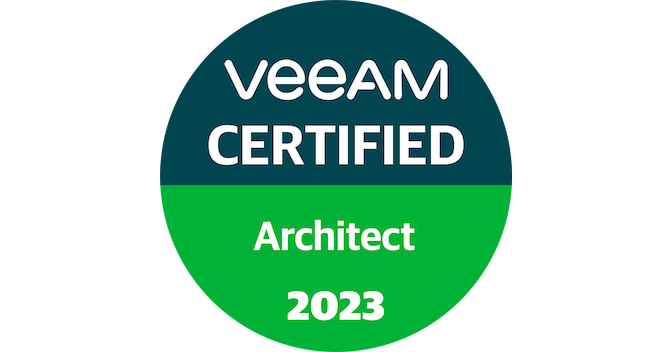Veeam Certified Architect (VMCA) 2023 - Credly