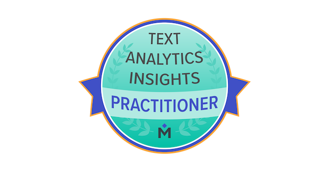 Text Analytics Insights Practitioner - Credly