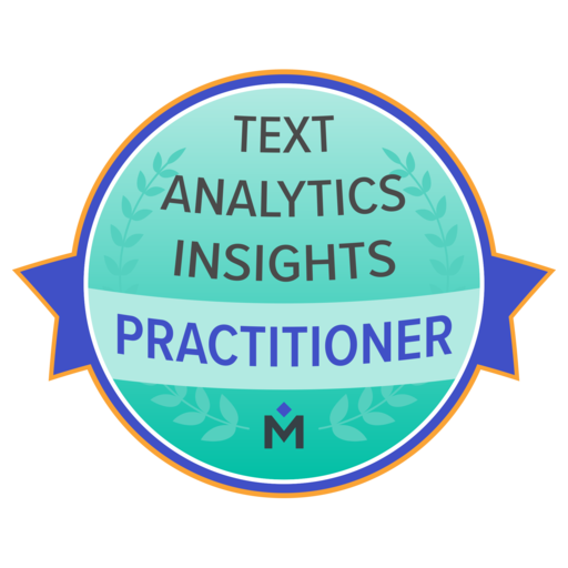 Text Analytics Insights Practitioner - Credly