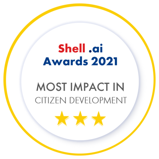 Shell.ai Awards 2021|Most Impact in Citizen Development - Credly