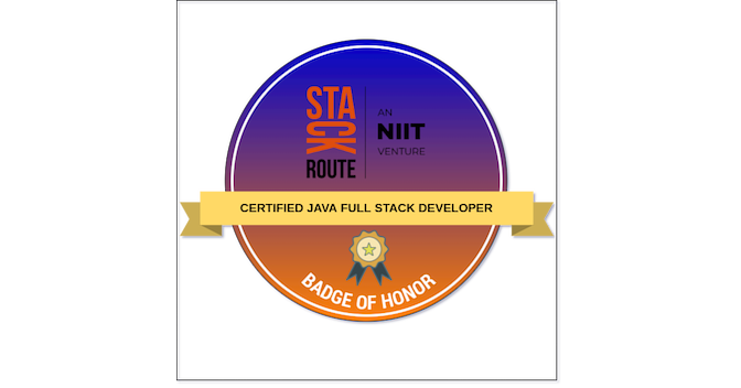 Certified Java Full Stack Developer - Credly
