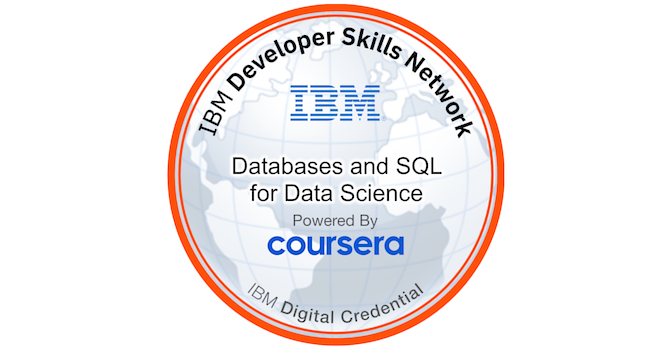 Databases and SQL for Data Science - Credly
