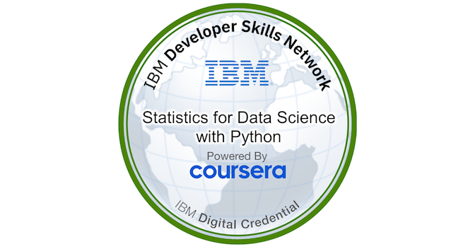 Statistics for Data Science with Python - Credly