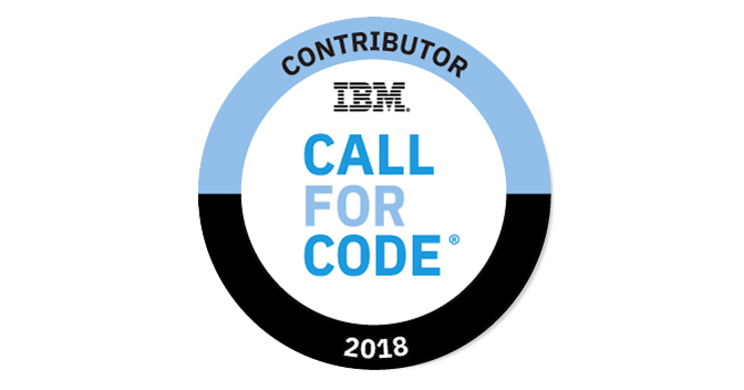 Call for Code 2018 - IBM Contributor - Credly