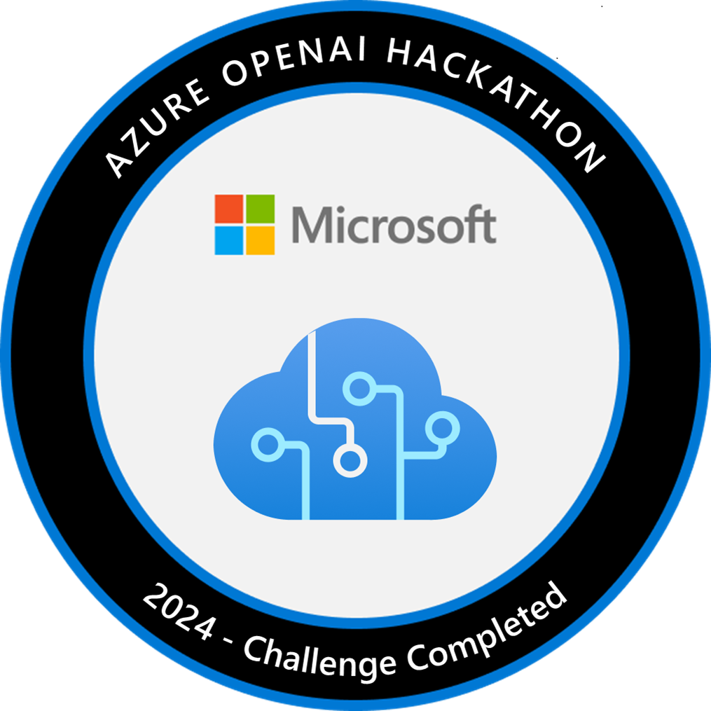 Microsoft Azure OpenAI Hackathon 2024 - Credly