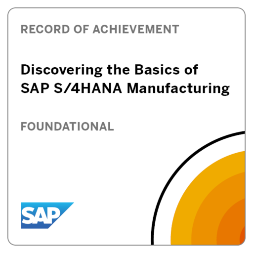 Discovering the Basics of SAP S/4HANA Manufacturing - Record of ...