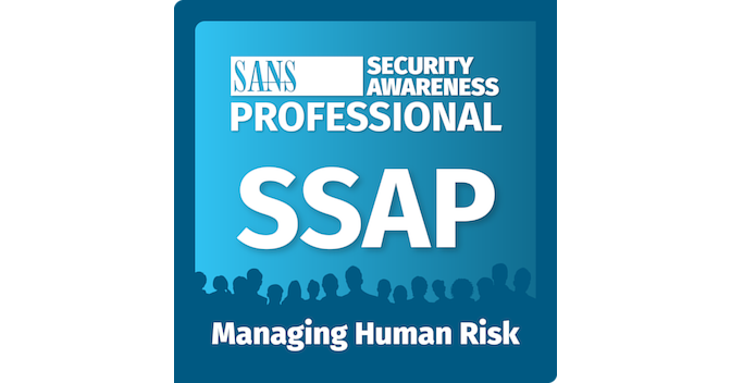 SANS Security Awareness Professional (SSAP) - Credly