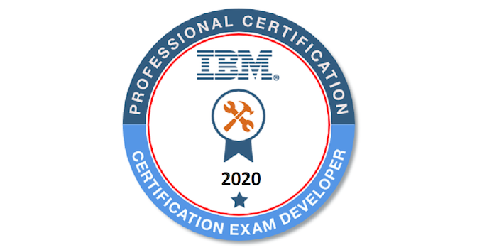 IBM Certification Exam Developer 2020 - Level I - Credly