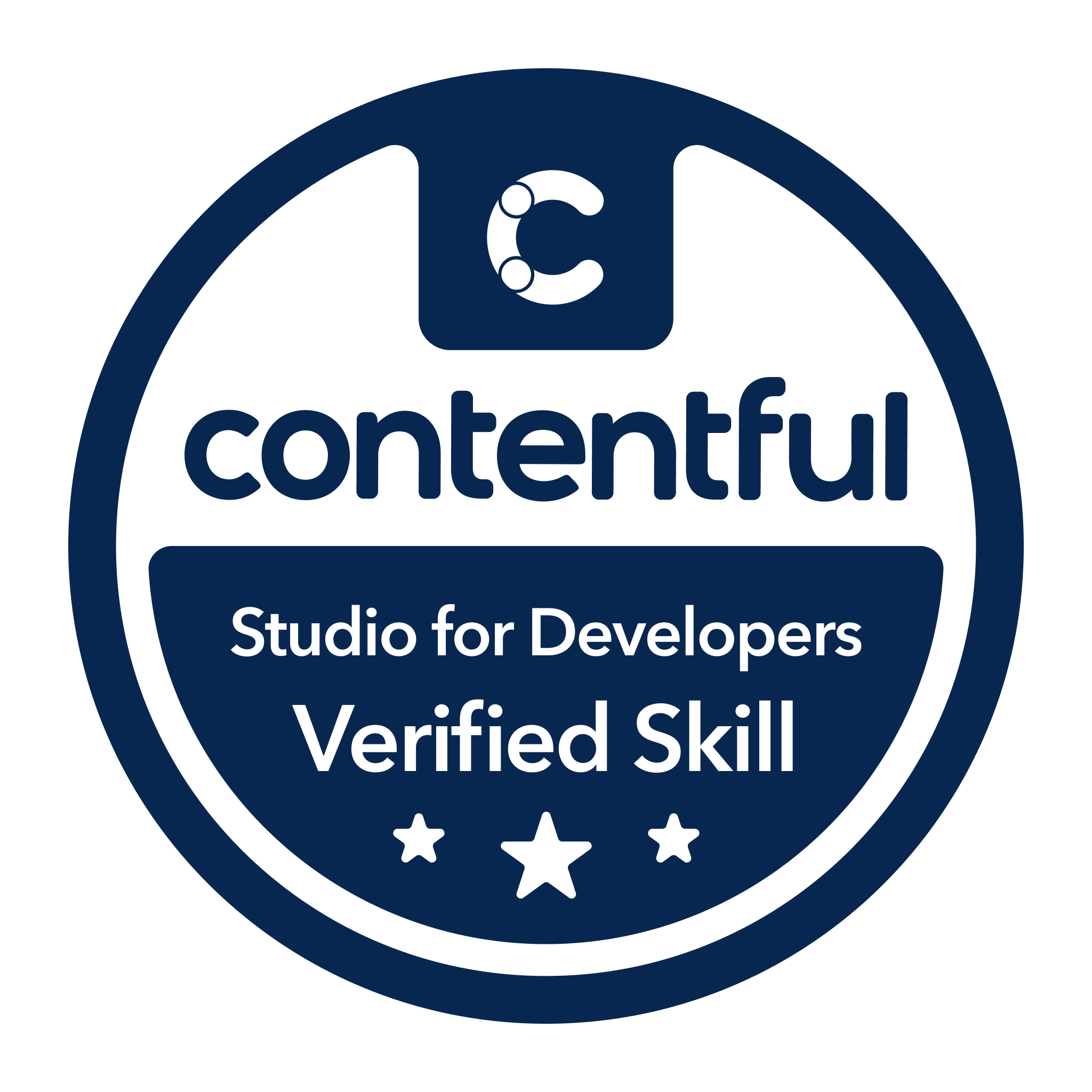 Contentful Verified Skill Badge: Studio for Developers - Credly