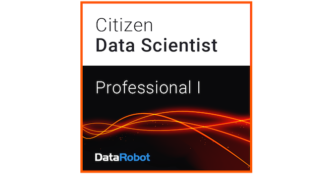 Citizen Data Scientist Professional I - Credly