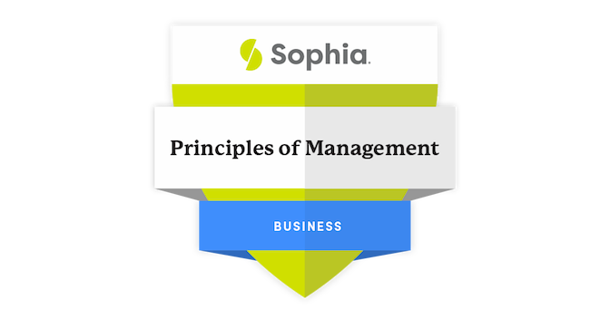 Principles of Management (BUSI1013 - 2021) - Credly