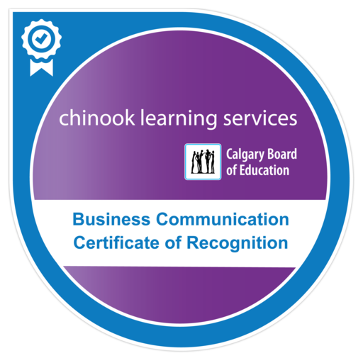 Business Communication Certificate of Recognition - Credly