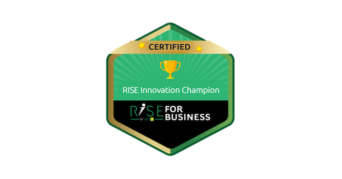 BCG RISE for Business Top 2 - Innovation Champion - Credly