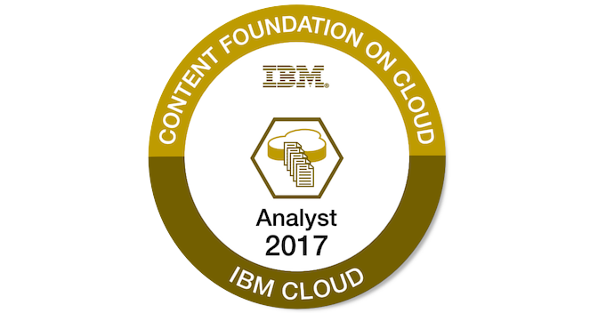 IBM Content Foundation on Cloud - Analyst - 2017 - Credly