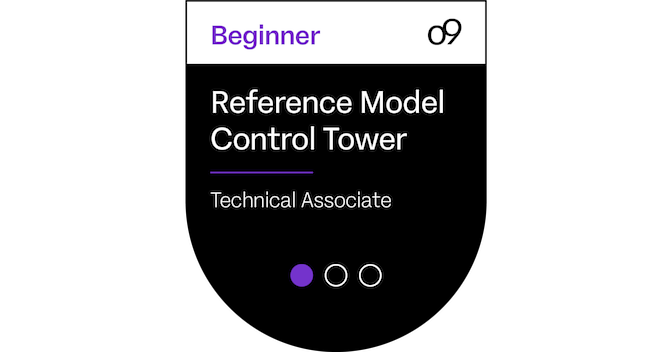 o9 Reference Product Control Tower - Technical Associate - Credly