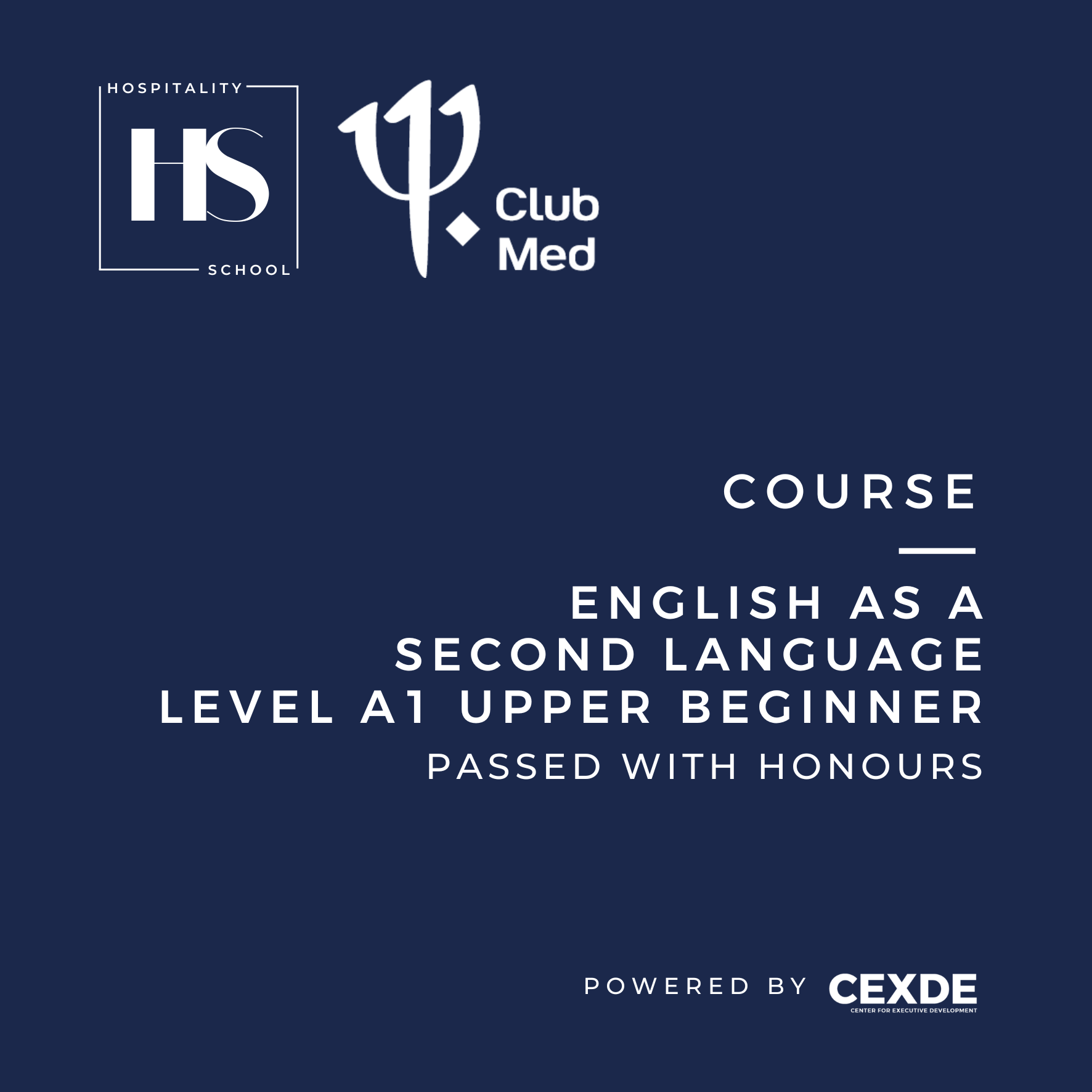 English As A Second Language Esl Level A1 Upper Beginner Passed