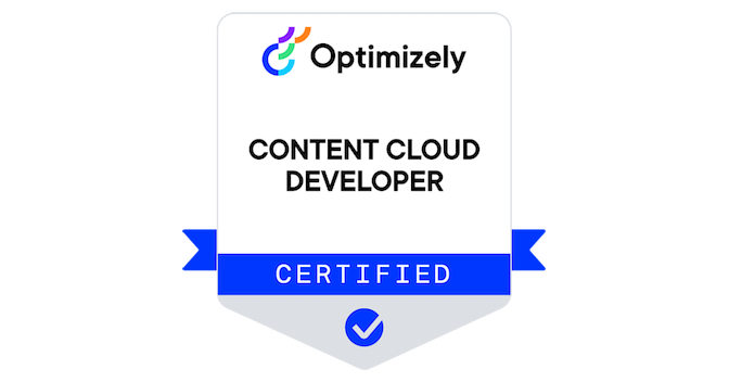 Optimizely Certified Content Cloud Developer - Credly