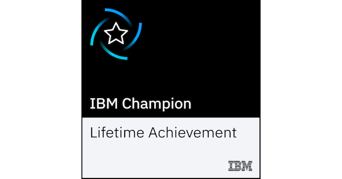 IBM Champion - Lifetime Achievement - Credly