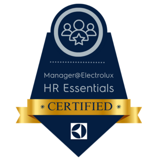 Manager@Electrolux HR Essentials Certified Badge - Credly