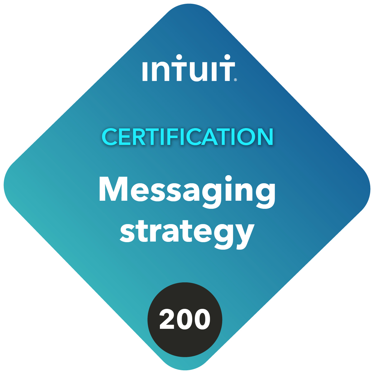 Intuit Messaging Strategy Certified - Credly