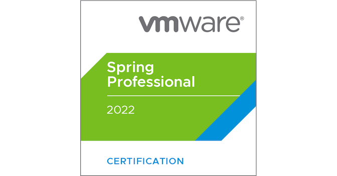 VMware Spring Professional 2022 - Credly